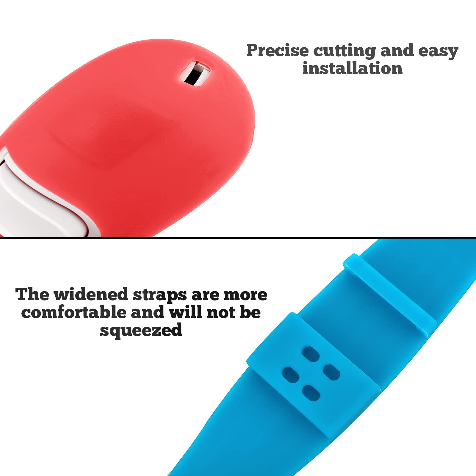 Kuways Design Silicone Touch Controller Grip Cover for Oculus Quest 2 Accessories, Anti-Throw Protector with Adjustable Knuckle Straps, Full Cover Handle Sleeve (Blue and Red)
