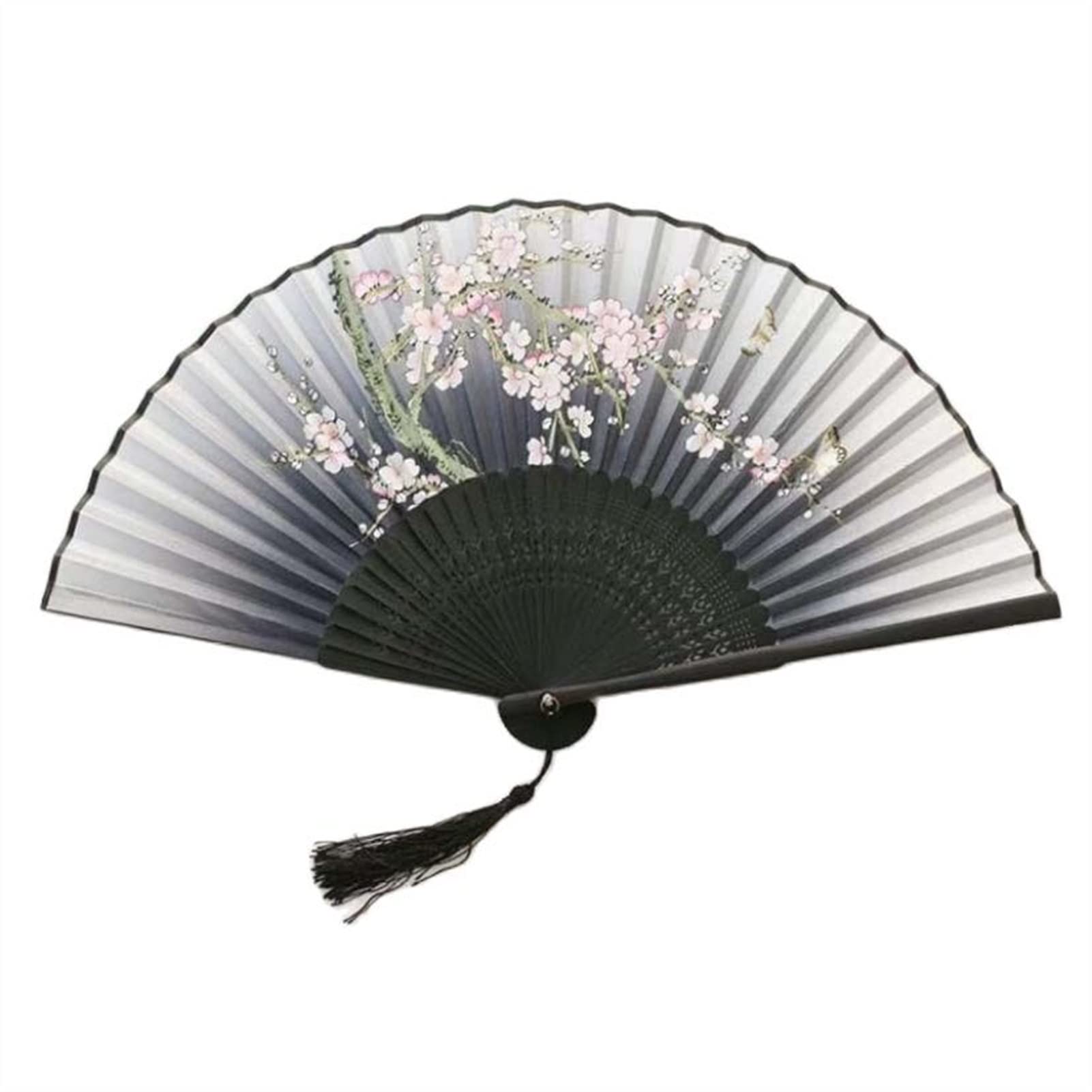 ONILA Folding Hand Fan Classical Bamboo Folding Fan Chinese Style Retro Hand Held Fan Floral Dance Performances Custom Fans Wedding Gift for Guest 2021 Handheld Fans (Color : 25)