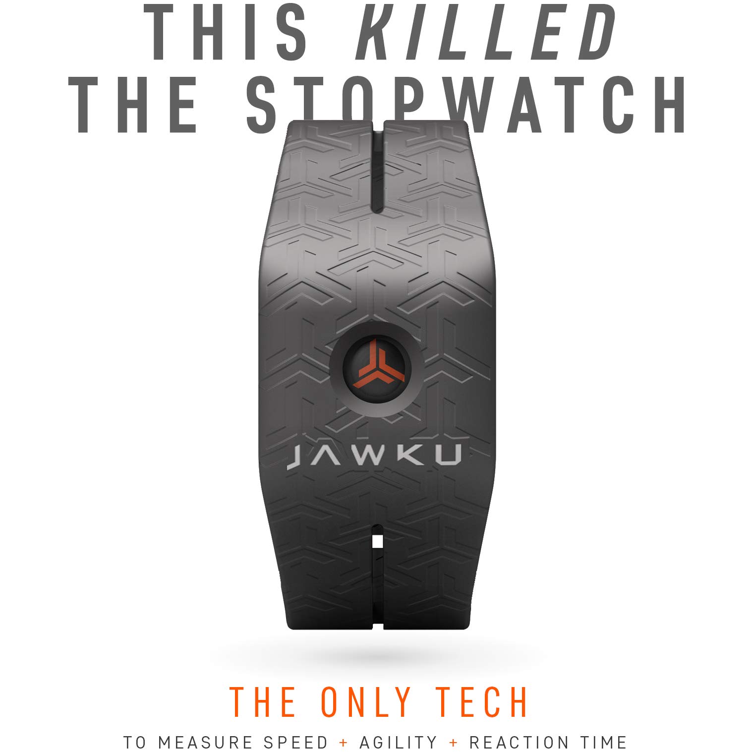 JAWKU Speed - The First Wearable to Measure Sprint Speed, Agility, Reaction Time/Test, Train and Track Performance (Black)