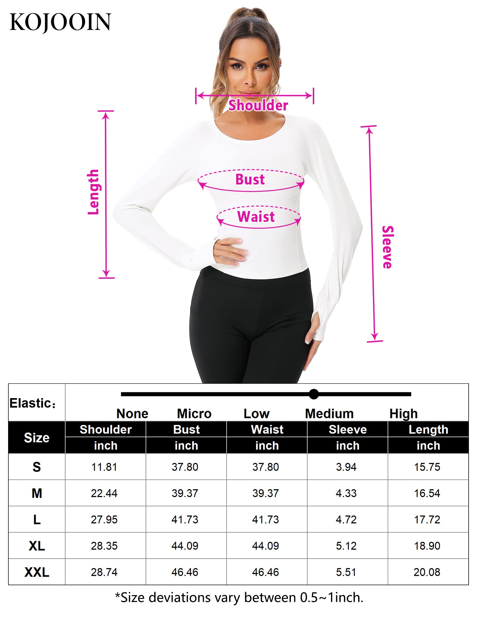 Long Sleeve Crop Tops for Women Workout Athletic Gym Shirts Cropped Long Sleeve Running Shirts Medium