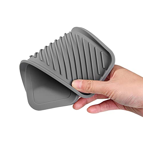 Kakalote Silicone Organizer Tray for Kitchen Sink,Silicone Sponge Holder Kitchen Sink Organizer Tray Dish Caddy Dispenser,Scrubber Spoon Holder