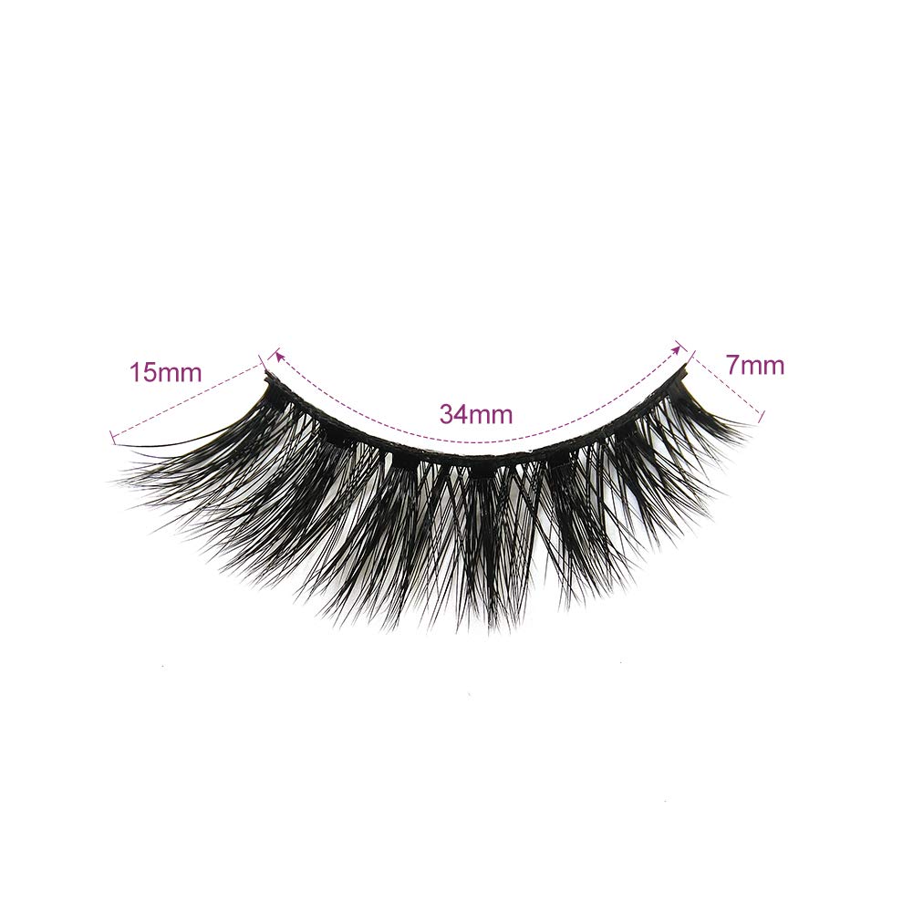 Lashes Natural Look Fake Eyelashes - Bepholan False Eyelashes 3D Super Fluffy False Lashes Black Band Wispy Lashes 5-Pack Faux Mink Lashes,XMZ116