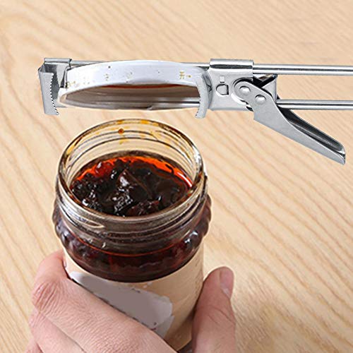 NorthEarth Can Opener, Adjustable Cap Opener, Manual Adjustable Stainless Steel Can Opener Bottle Jar Lid Gripper Kitchen Tool with Smooth Edge for Can/Jar/Bottle, Gripper Jar Opener