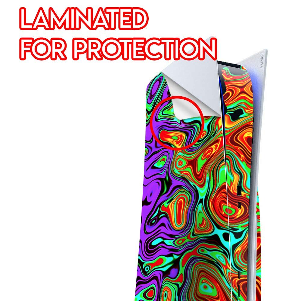 ITS A Skin Skins Compatible with Sony Playstation 5 Console Disc Edition - Protective Decal Overlay Stickers wrap Cover - Mixed Colors