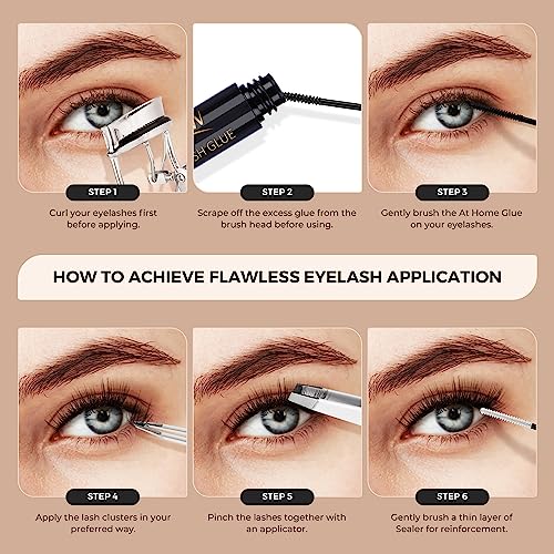 LASHVIEW Lash Remover, Lash Sealer Lash Extension Sealant, Cluster Lash Glue for Sensitive Eyes, Super Strong Hold 72 Hours DIY Eyelash Extension Glue, Sealer, and Remover, Latex Free