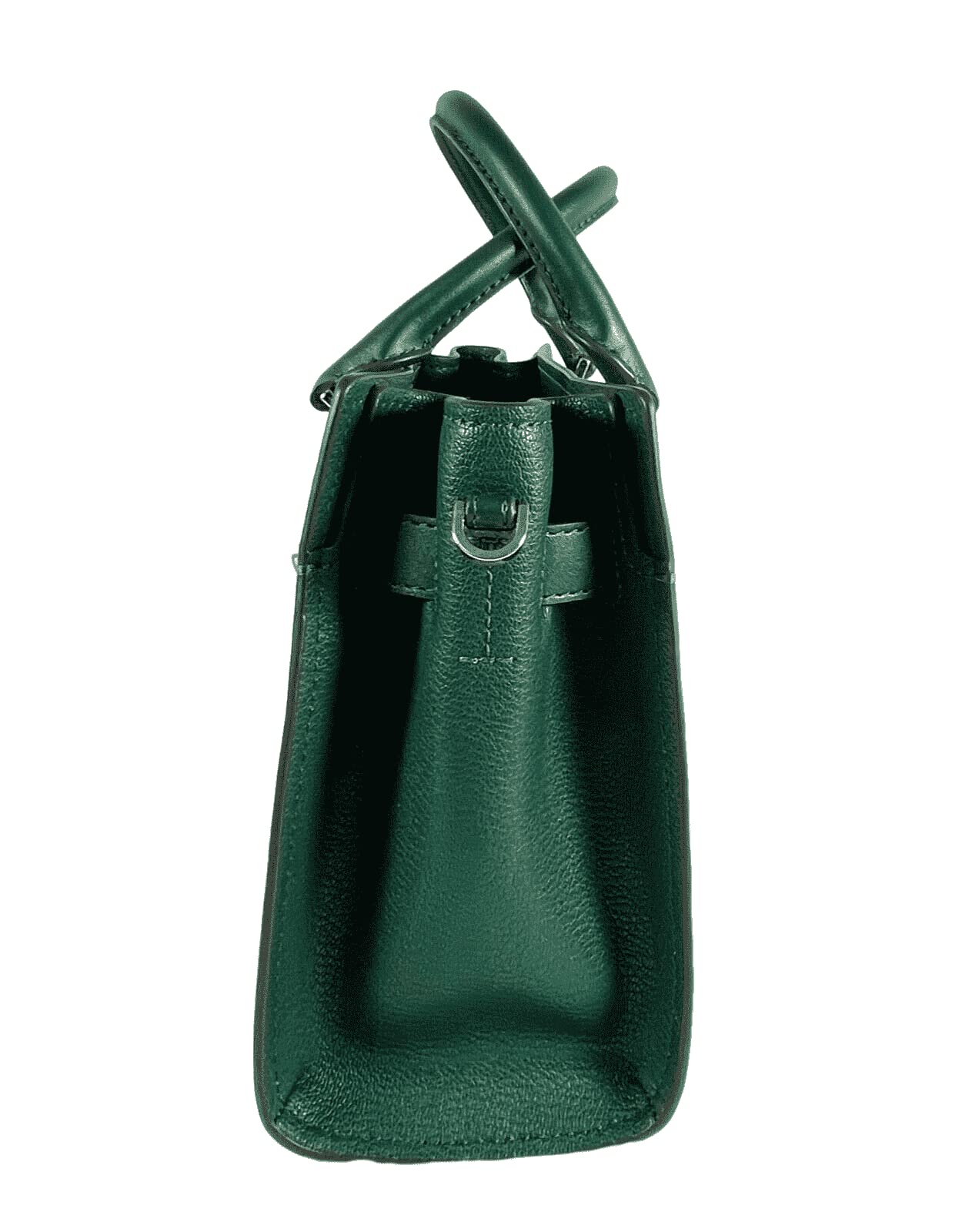 Michael Kors Hamilton Kay Lock Leather Small Satchel Crossbody Jewel Green