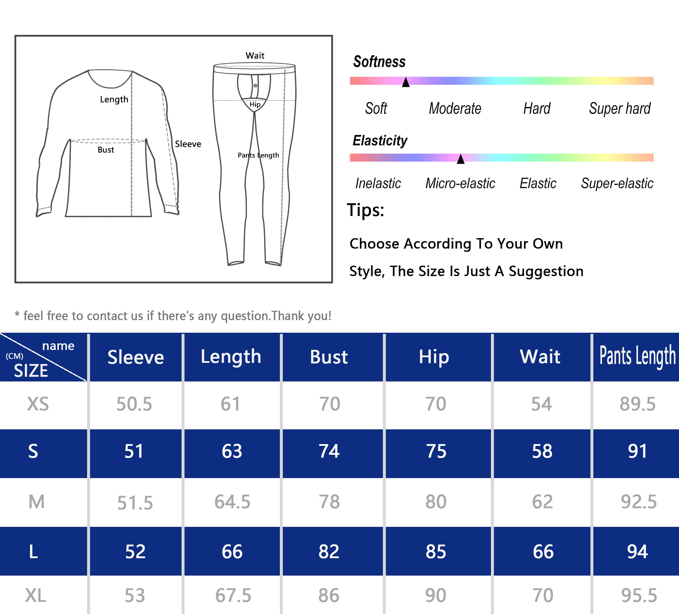 Men Cotton Thermal Underwear, Winter Warm Soft Comfy Long Johns Set Base Layer Pajamas Set(XL,A-Royal Blue)