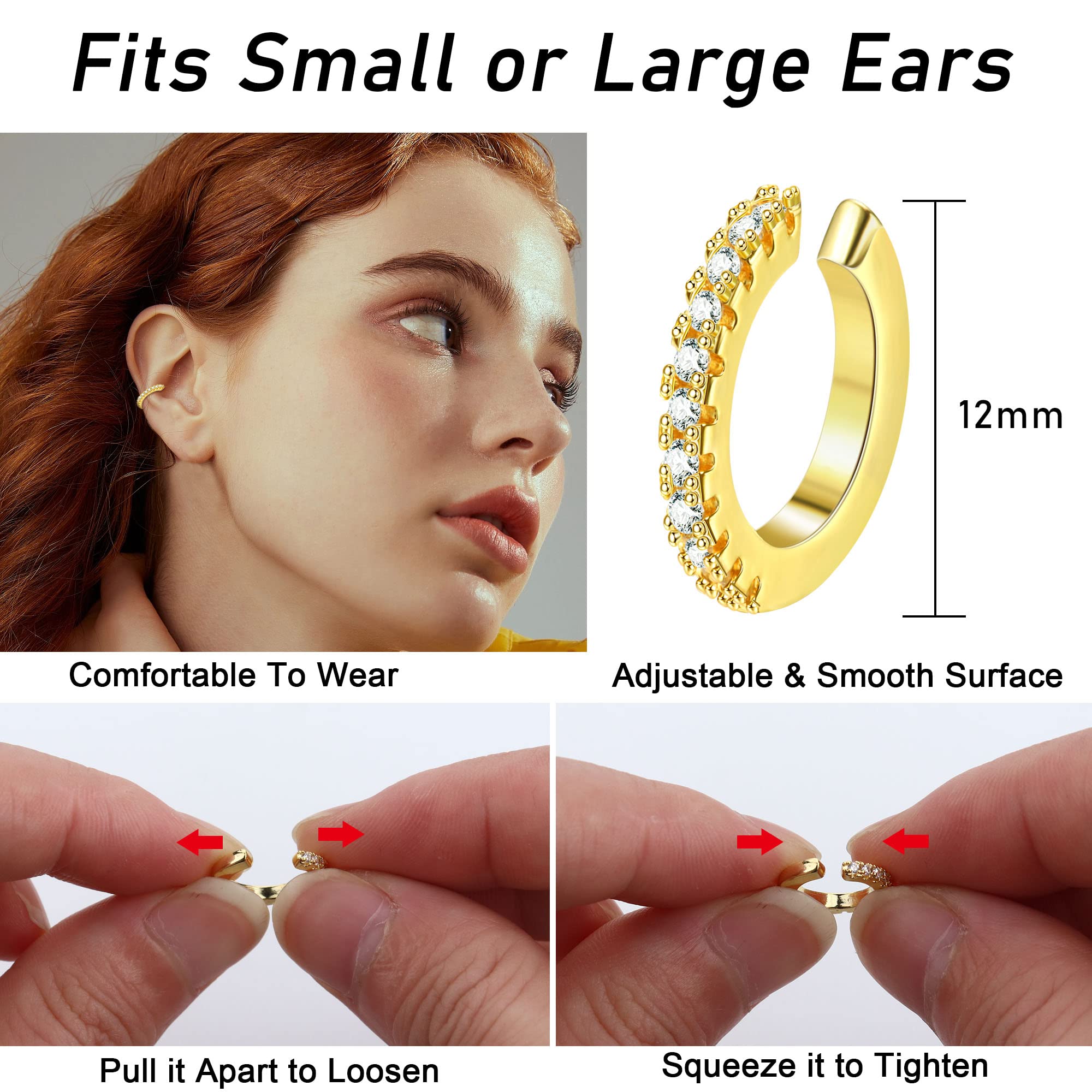 LOYALLOOK 23Pcs Ear Cuffs Earrings Set for Women 𝐍𝐨𝐧-𝐏𝐢𝐞𝐫𝐜𝐢𝐧𝐠 Cartilage Clip On Helix 𝐖𝐫𝐚𝐩 𝐄𝐚𝐫𝐫𝐢𝐧𝐠 𝐀𝐝𝐣𝐮𝐬𝐭𝐚𝐛𝐥𝐞 Snake Leaf Ear Clip 𝐅𝐚𝐤𝐞 𝐂𝐚𝐫𝐭𝐢𝐥𝐚𝐠𝐞 𝐄𝐚𝐫𝐫𝐢𝐧𝐠 Silver Tone