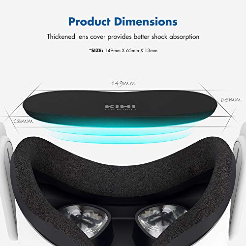 KIWI design Lens Protector Compatible with Quest 2 Accessories, Lens Cover Compatible with Quest 2, Quest 1, Rift S, Valve Index, Pico 4 and HP Reverb G2 (Basic)