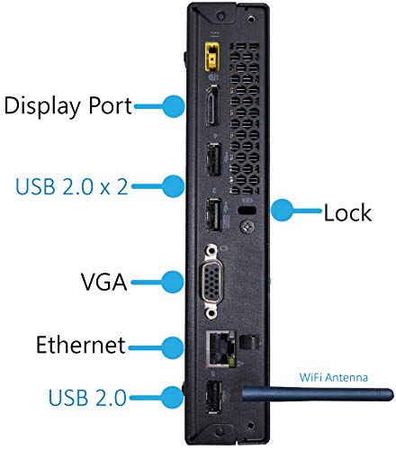 Lenovo ThinkCentre M73P Tiny Desktop, Intel Dual-Core 2.6GHz, 4GB RAM, 500GB HDD, 4K 2-Monitor Support, DisplayPort, HDMI, VGA, AC Wi-Fi, Bluetooth - Windows 10 Pro (RENEWED)