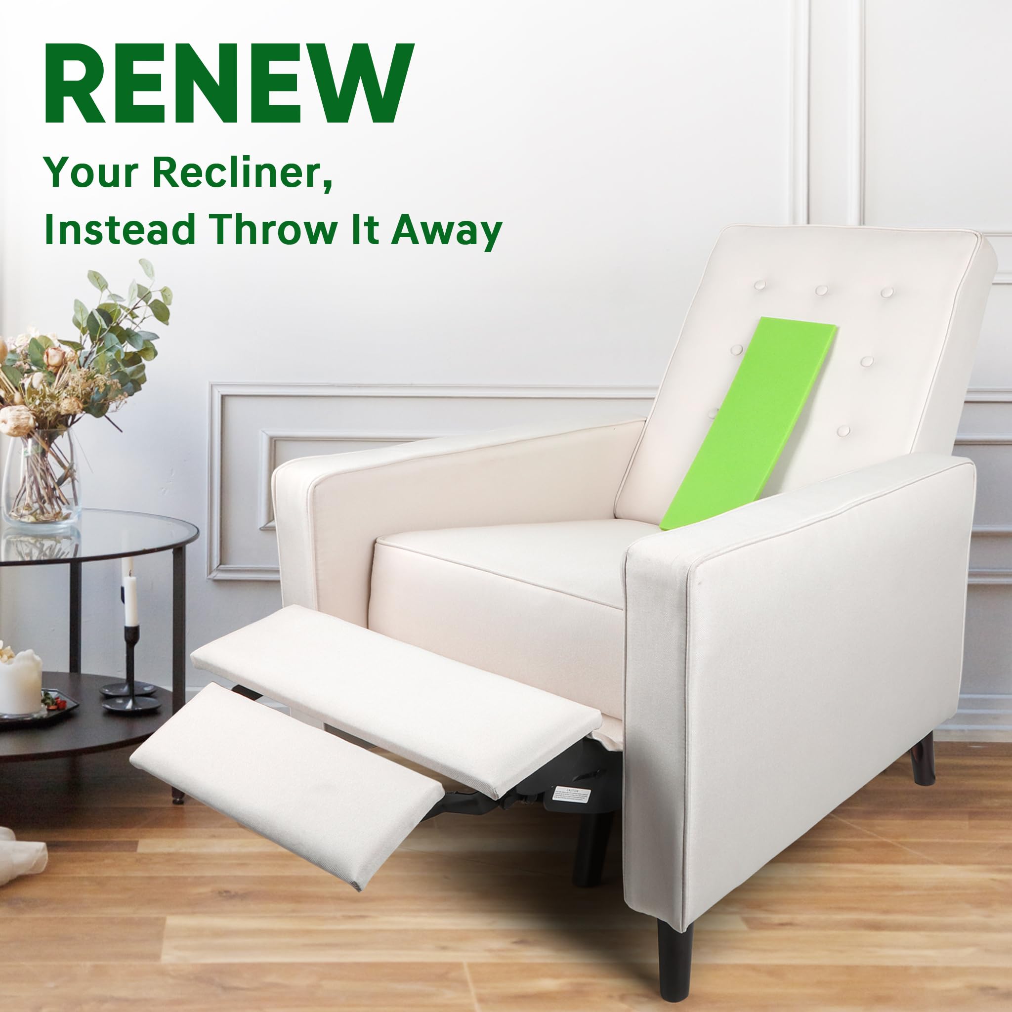 Litbird Sagging Recliner Cushion Support 6 Pieces, Recliner Springs Replacement Parts, Recliner Supports for Sagging Cushions, 17x6 Inches