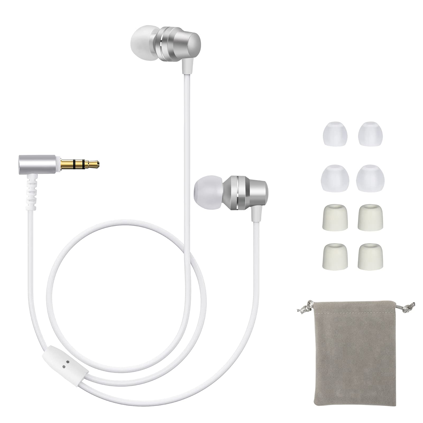 KIXAR VR Earbuds Compatible with Oculus Quest 2 Noise Isolating Wired Headphones Costomized Made for Oculus Quest 2 VR Headset Noise Cancelling in Ear Earphones with 360° Sound and 5 Pairs Ear Caps