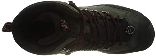 KEEN Men's Revel 4 High Polar Insulated Waterproof Snow Boot, Magnet/Red Carpet, 10.5