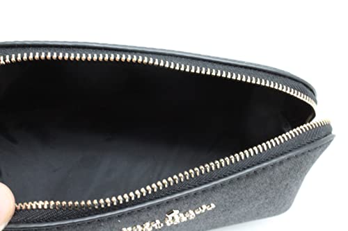 Kate Spade New York Tinsel Glitter Fabric Small Cosmetic Case Black