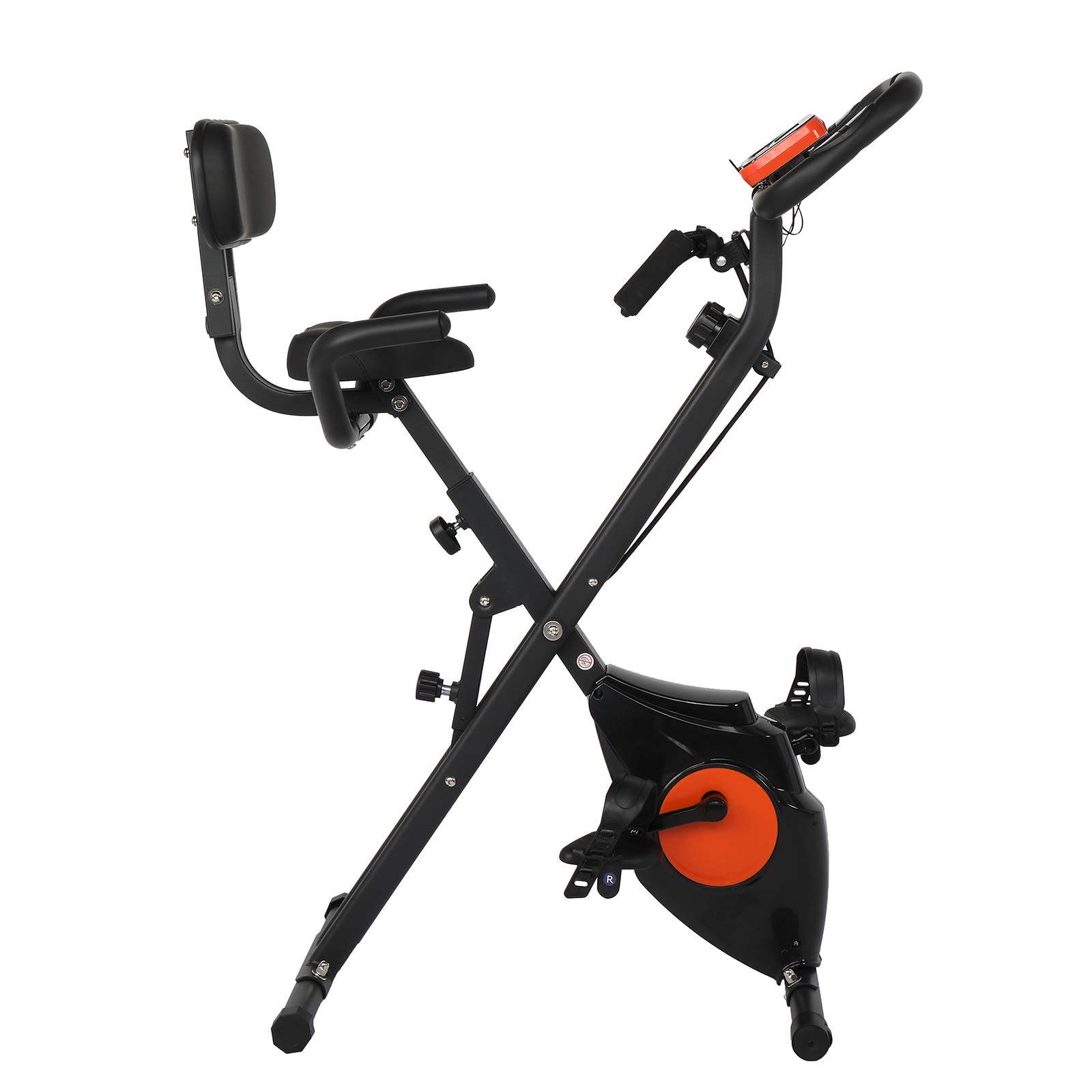 MengK Home Folding Exercise Bike Black