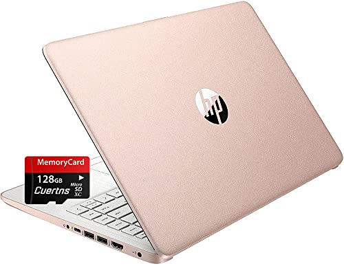 HP Stream 14" Pink Laptop, Intel Celeron N4120, Office 365 1-Year, 4GB RAM, 192GB Storage(64GB eMMC+ 128GB MicroSD), 11Hr Battery Life, Bluetooth, WiFi, HD Webcam, HDMI, Rose Gold, Windows 11 S