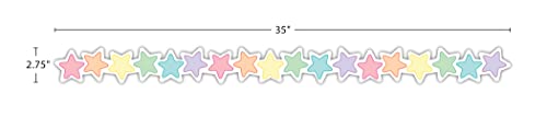 Teacher Created Resources Pastel Pop Stars Die-Cut Border Trim