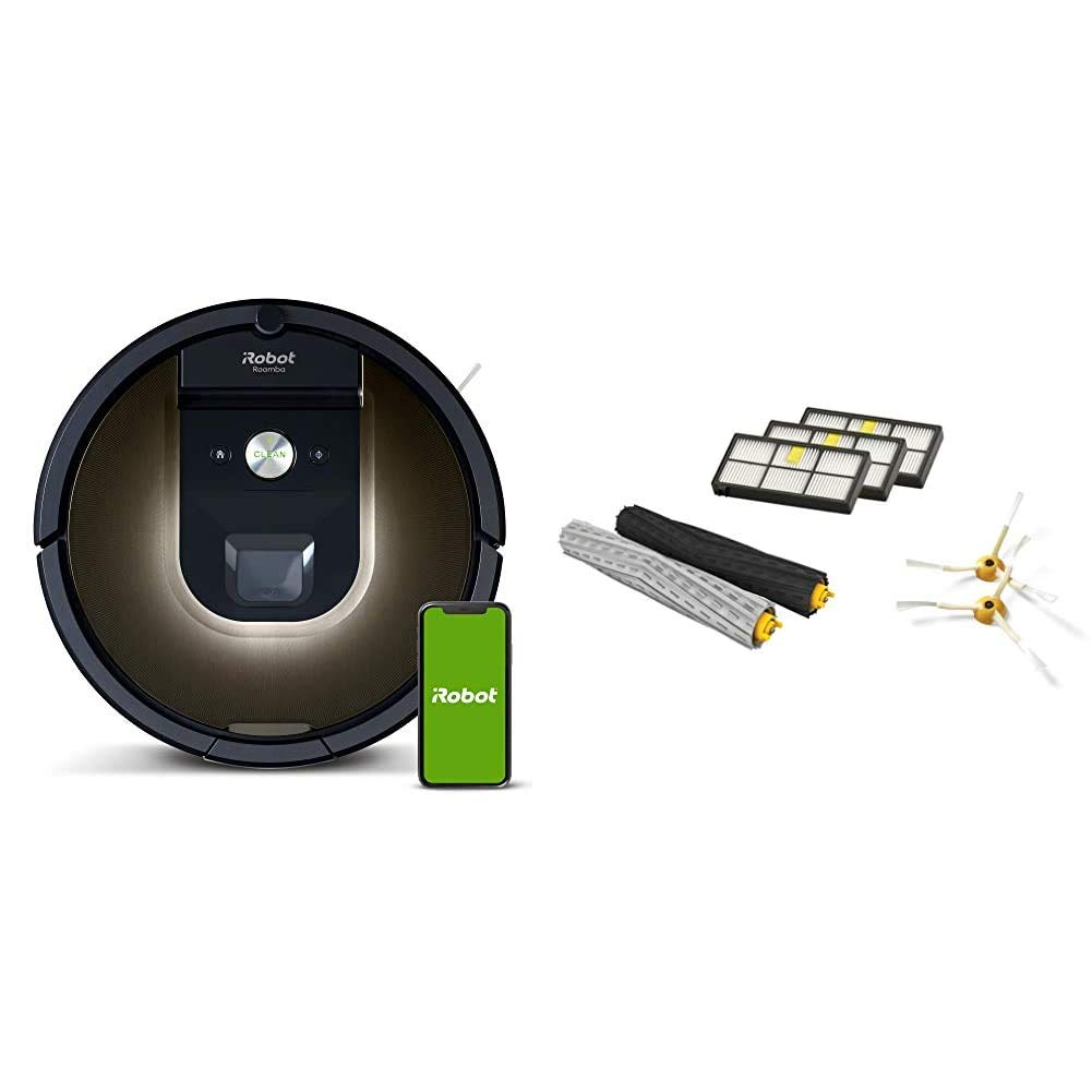iRobot Roomba 981 Robot Vacuum-Wi-Fi Connected Mapping, Works with Alexa Authentic Replacement Parts- Roomba 800 and 900 Series Replenishment Kit