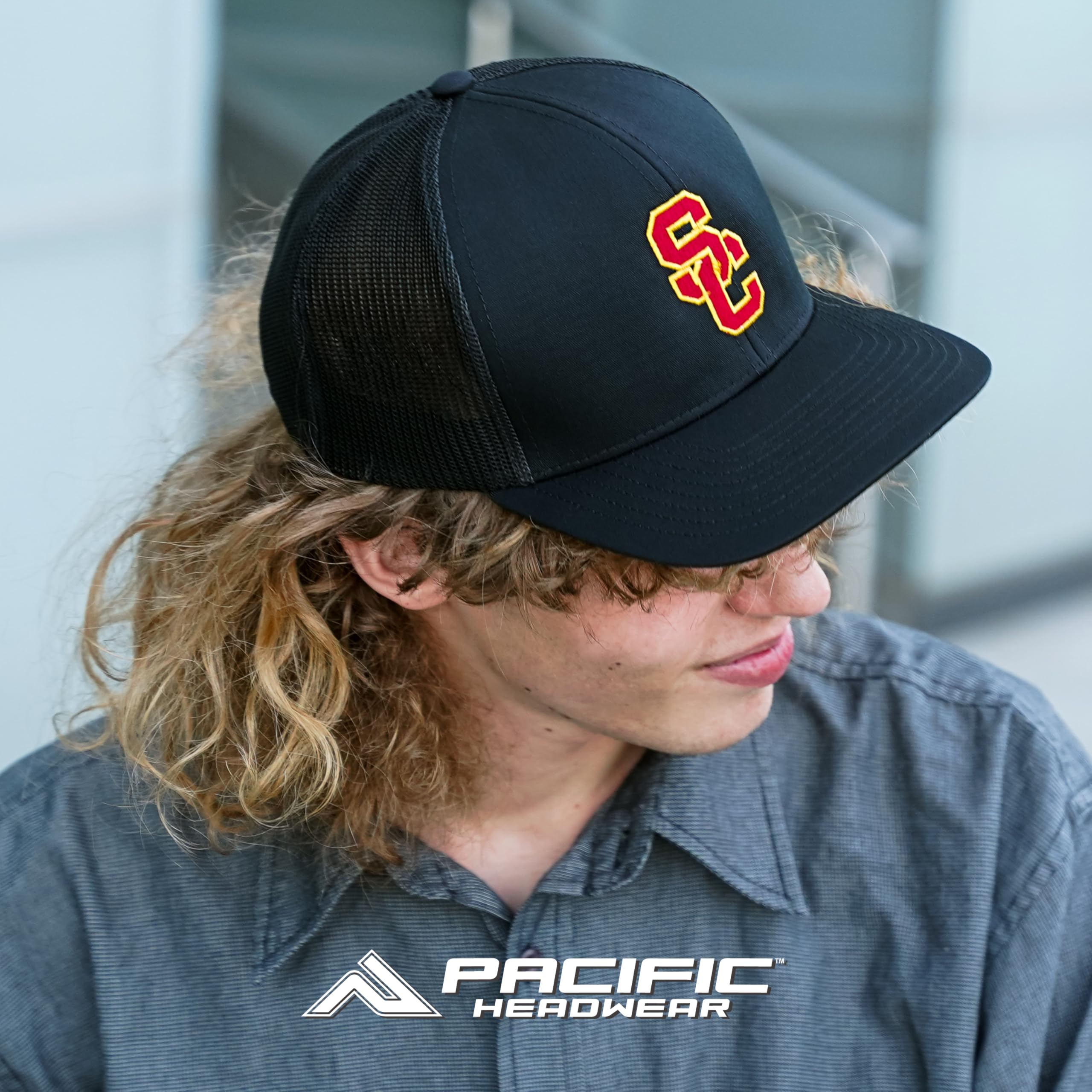 Pacific Headwear Standard NCAA Men's Collegiate Trucker Snapback β Stylish Cap for College Sports Fans, Adjustable Fit, Multi