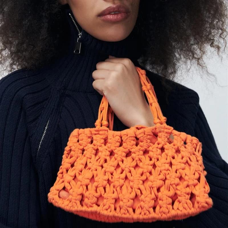 LIUZH Spring and Summer Small Bag Summer Women's Bag Rope Handbag Cloth Woven Bag (Color : E, Size : 1)