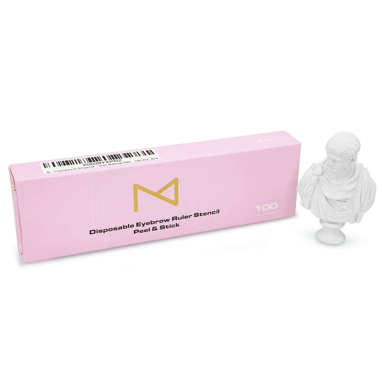 PACK OF 100 M - Transparent Disposable Eyebrow Ruler Stencils - Mapping Stickers for Microblading, Permanent Makeup Permanent Make Up, Henna Brows Measuring Tool Suitable For All Face Shape