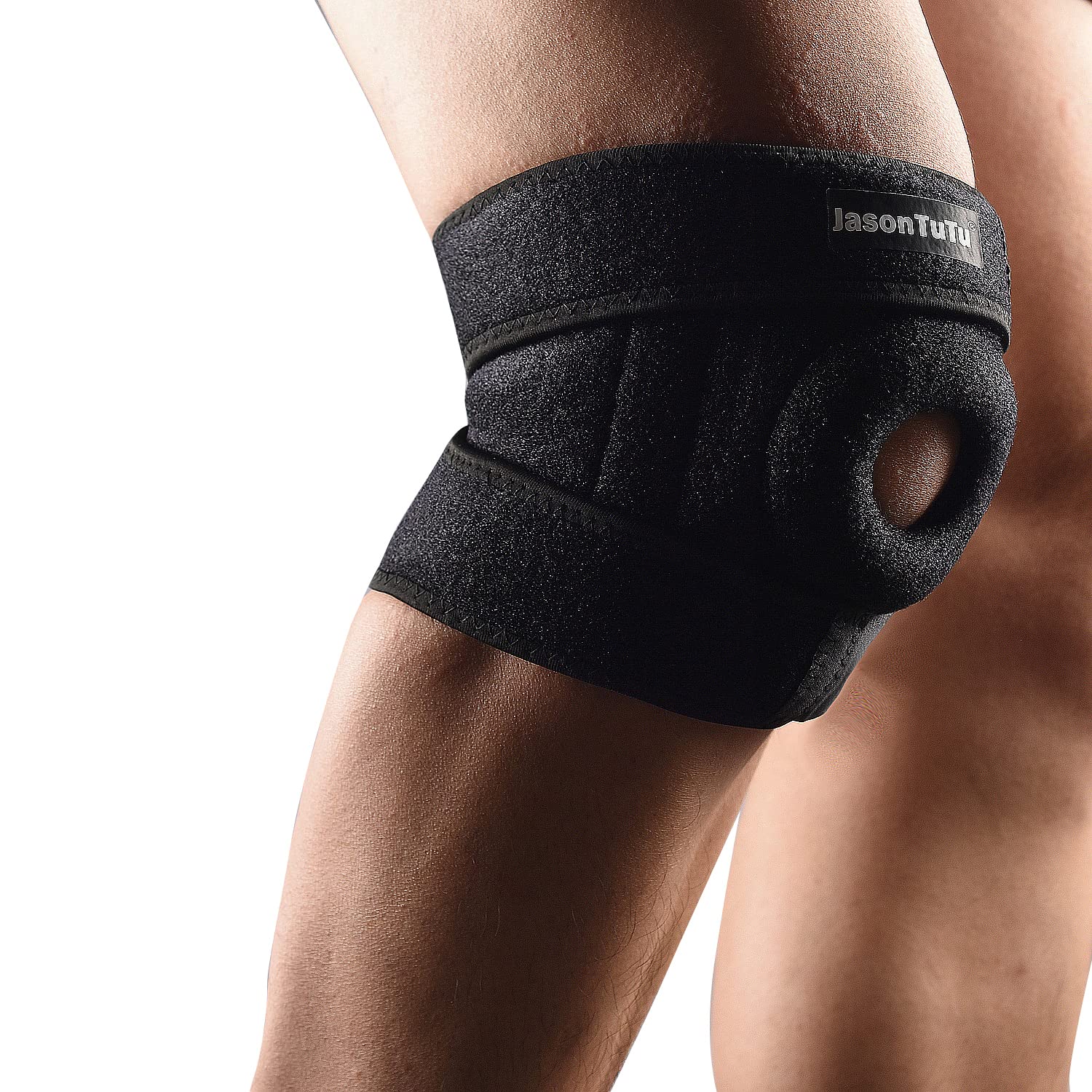 JasonTuTu Adjustable Compression Knee with Side Stabilizers for Meniscus Tear Knee Pain ACL MCL Injury Recovery for Men and Women knee Brace 3003