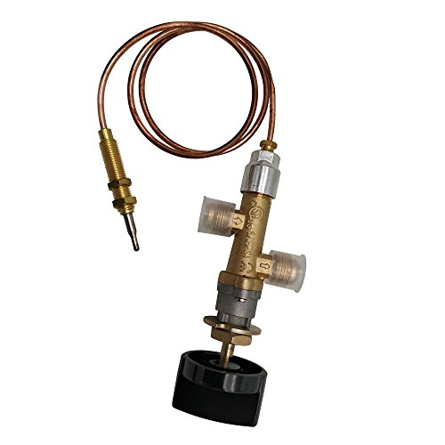 P1TOOLS Low Pressure LPG Propane Gas Fireplace Fire Pit Flame Failure Safety Control Valve Kit (Low Pressure Propane Valve with 3/8" Flare Inlet & Outlet), Suitable for Gas Grill, Heater, Fire Pit