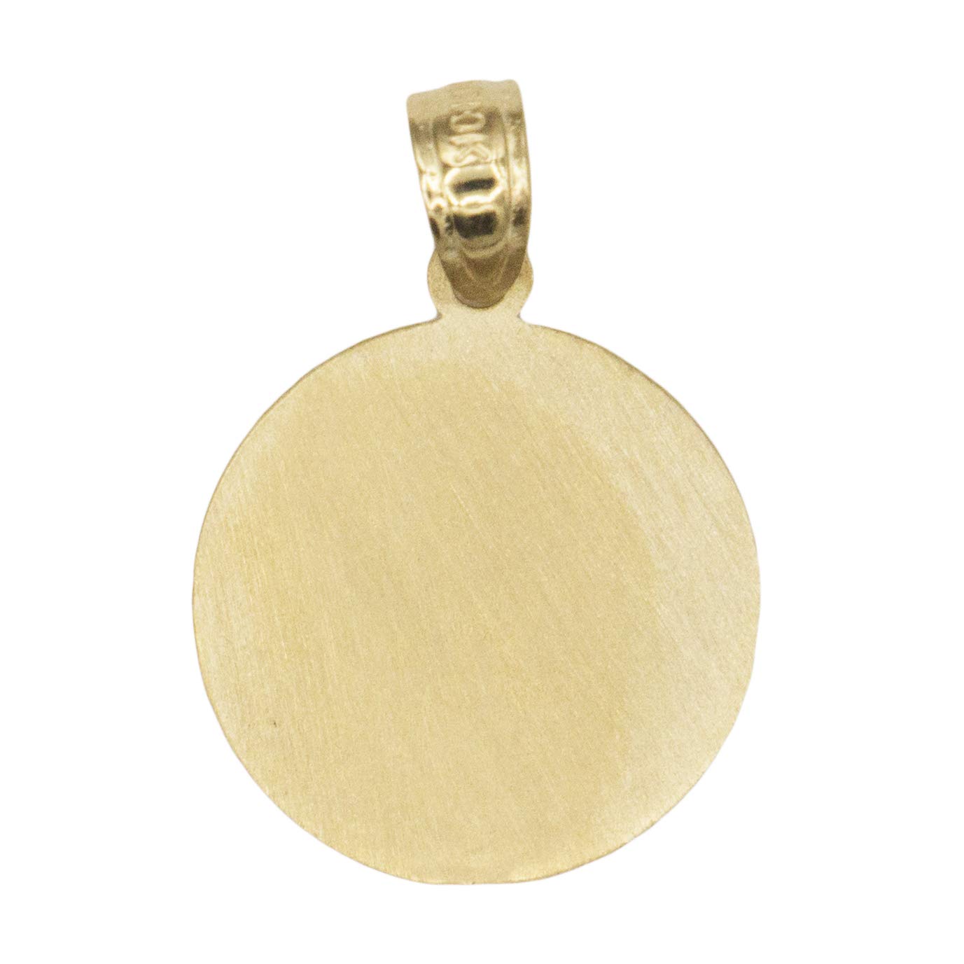 Ice on Fire Jewelry 10k Real Solid Yellow Gold Saint Lazarus Medal, Dainty Religious Charm