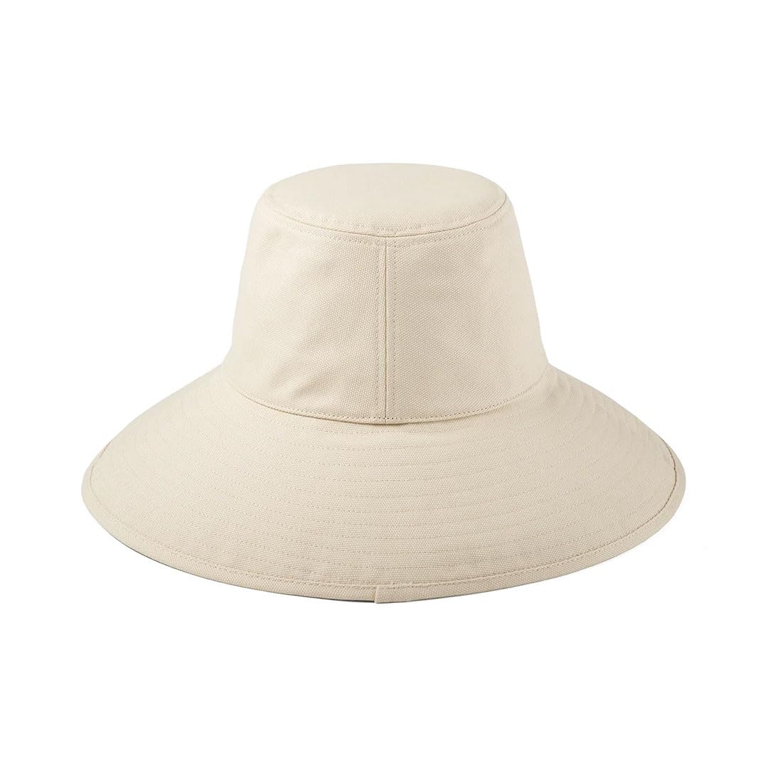 Lack of Color Women's Wide-Brimmed Cotton Canvas Holiday Bucket Hat (Formes Sun, Small/Medium)