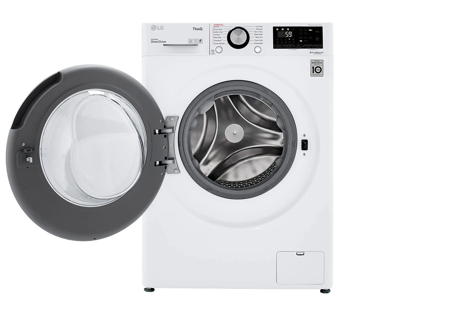 LG WM3555HWA 24 Inch Smart All In One Washer/Dryer with 2.3 cu. ft. Capacity, Wi-Fi Enabled, 14 Wash Cycles, 1400 RPM, Ventless, NeveRust Stainless Steel Drum, Quiet Operation, TrueBalance, Sensor Dry in White