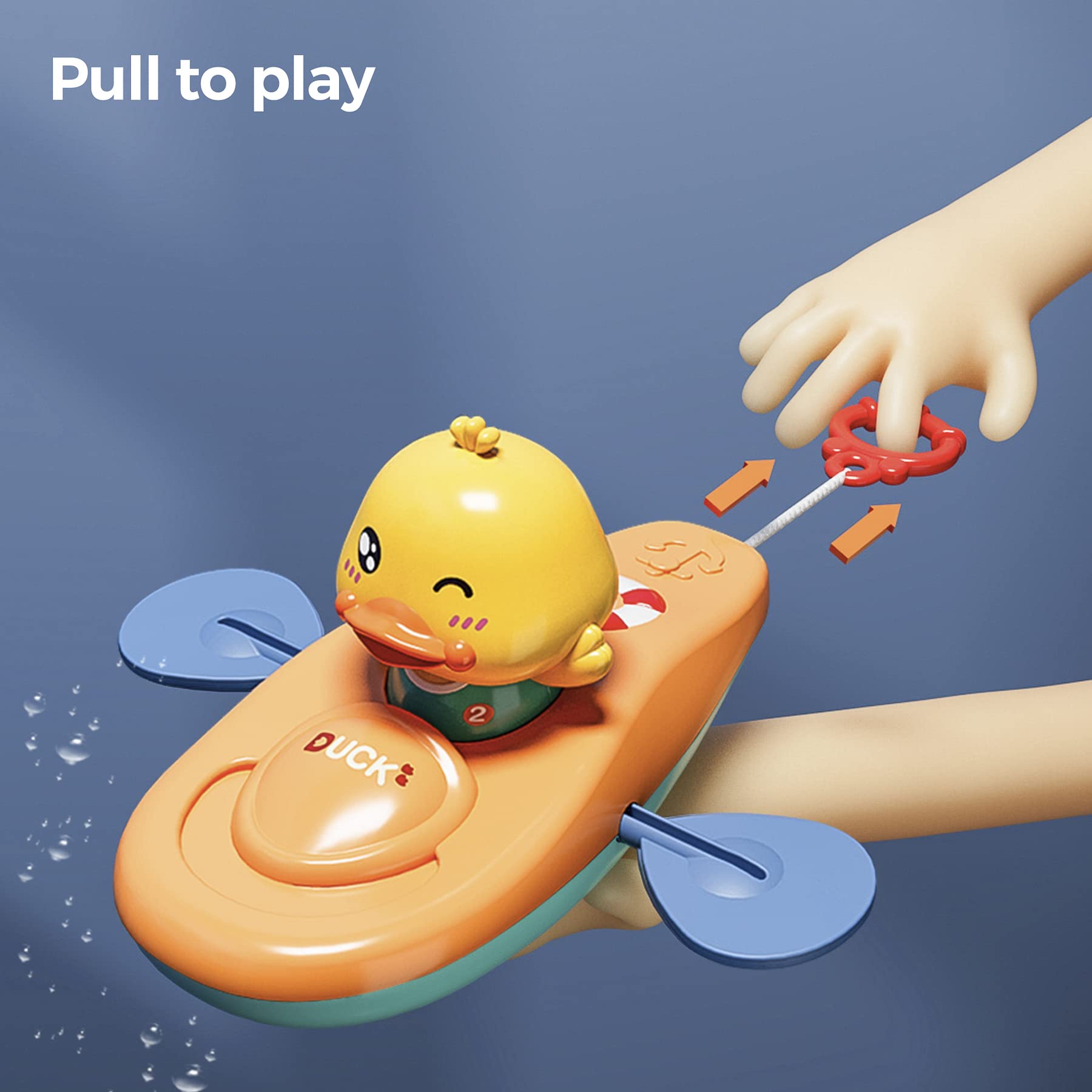 OR OR TU Baby Bath Toys,Rubber Duck Bath Toys, Bath Toys for Toddlers Age 2 3 4 5 Year Old,9 Piece Set