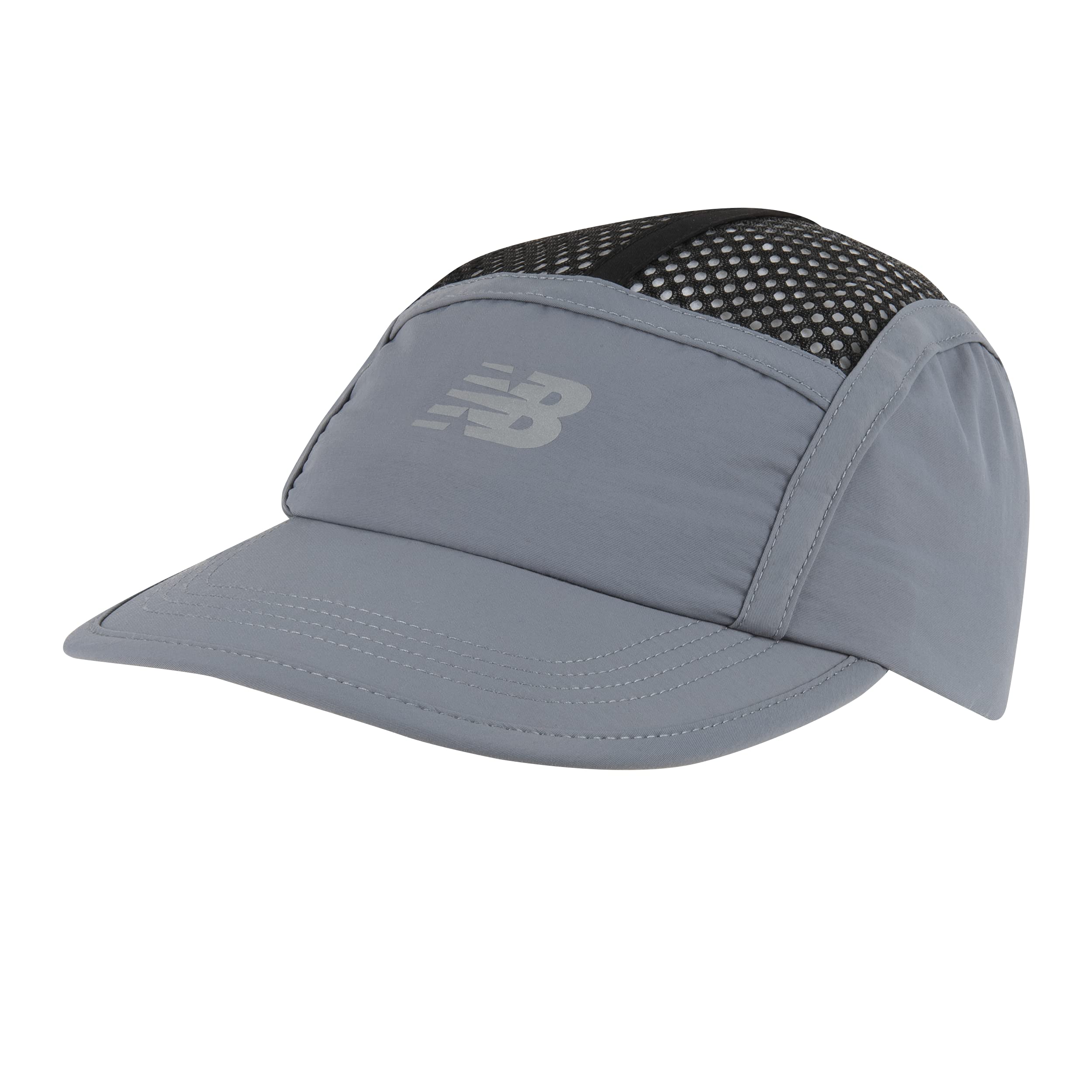 New Balance Unisex, Men's and Women's Running Stash Hat with Zippered Pocket, One Size, Gunmetal