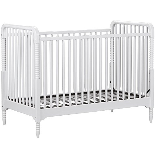 Little Seeds Rowan Valley Linden Wooden Baby Crib with Spindle Work in White