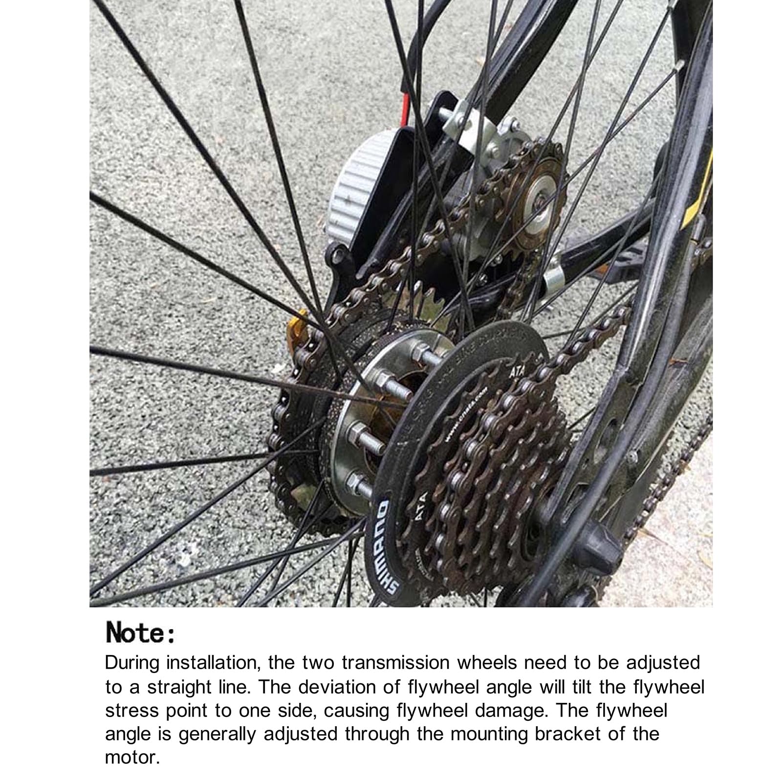 KIOPOWQ 36V 350W Electric Bike Left Side Drive Motor Kit Mountain Bicycle Conversion Kit with Thumb Throttle,Can Fit Most of Common Bicycle