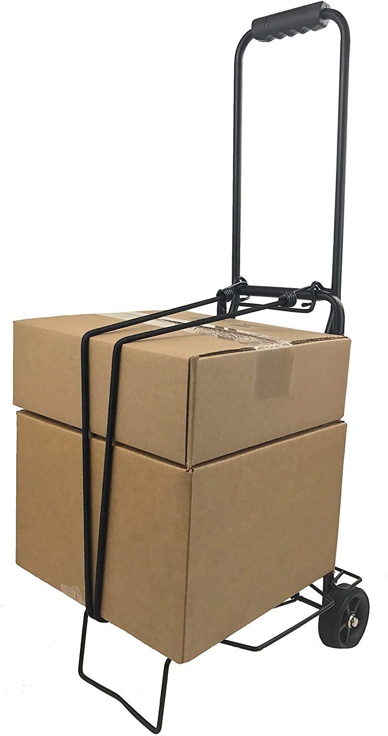 ISOP Shopping Cart Dolly 2 Wheels | Folding Lightweight Hand Truck | Utility Trolley | Portable Foldable | Easy-to-Store - 2 Wheels