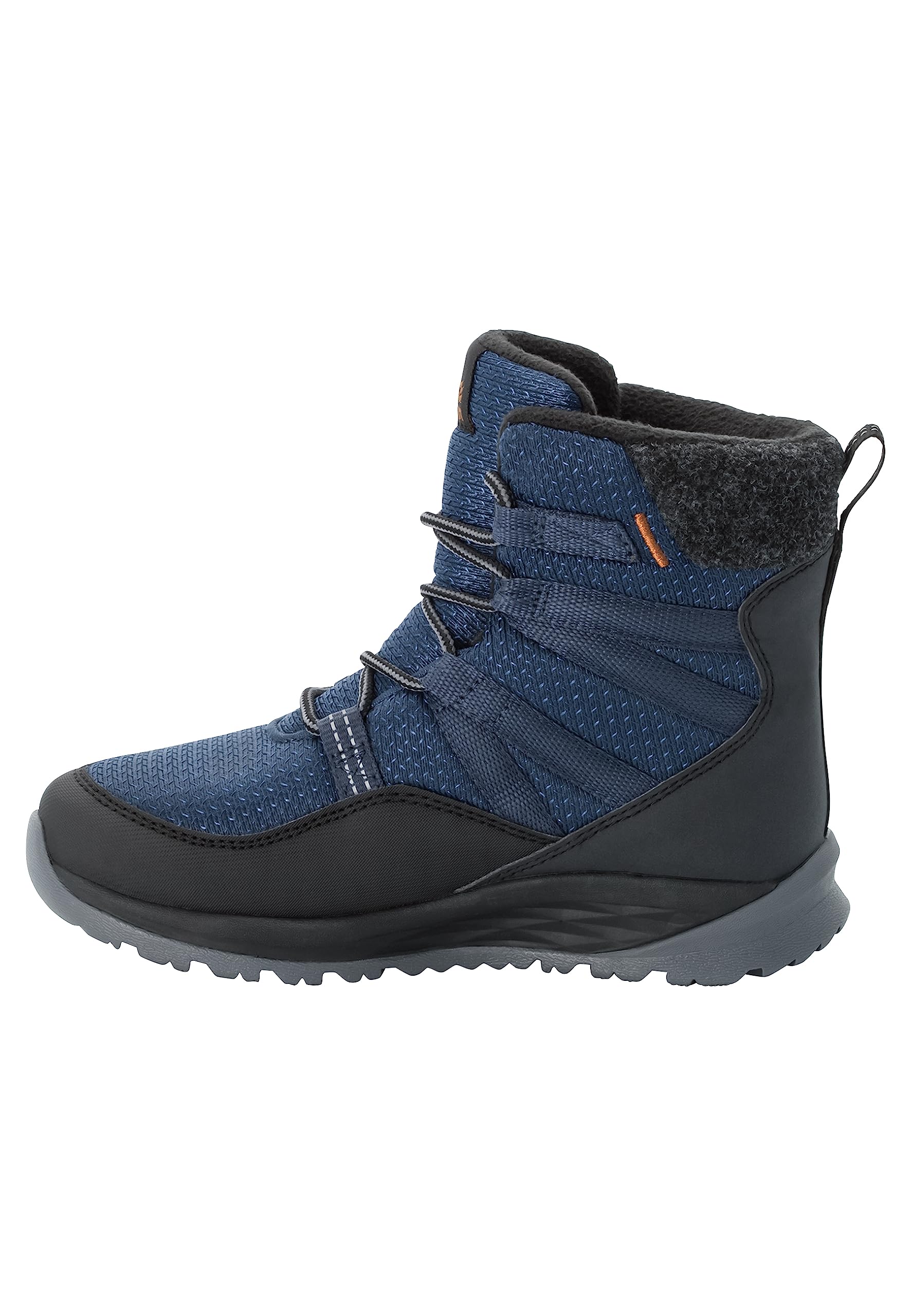 Jack Wolfskin Polar Bear Texapore High Hiking Shoes Boot, Blue/Black, 2 US Unisex Big Kid