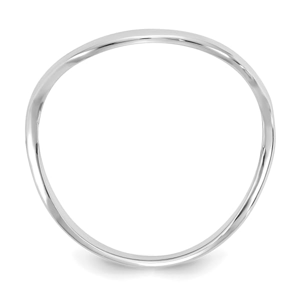IceCarats 14K White Gold Wave Thumb Statement Ring Size 9