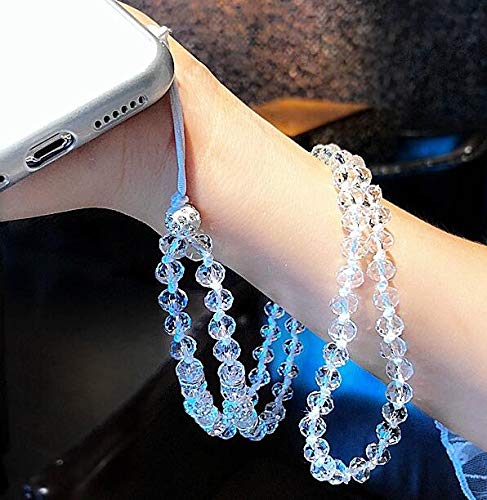 HFICY Sparkly Phone Case with Glass Screen Protector and Crystals Lanyard,Full Bling Diamonds Crystals Soft Protective Cover for Girls Women (Ring holder,for Samsung Galaxy A40)