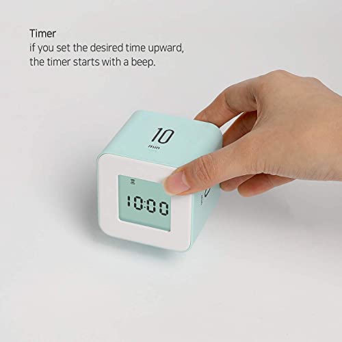 mooas Multi Cube Timer White(5,15,30,60 Minutes) & Yellow(3,10,30,60 Minutes) Bundle, Clock & Alarm, Time Management, Time for Studying, Cooking and Workout, Kids Timer