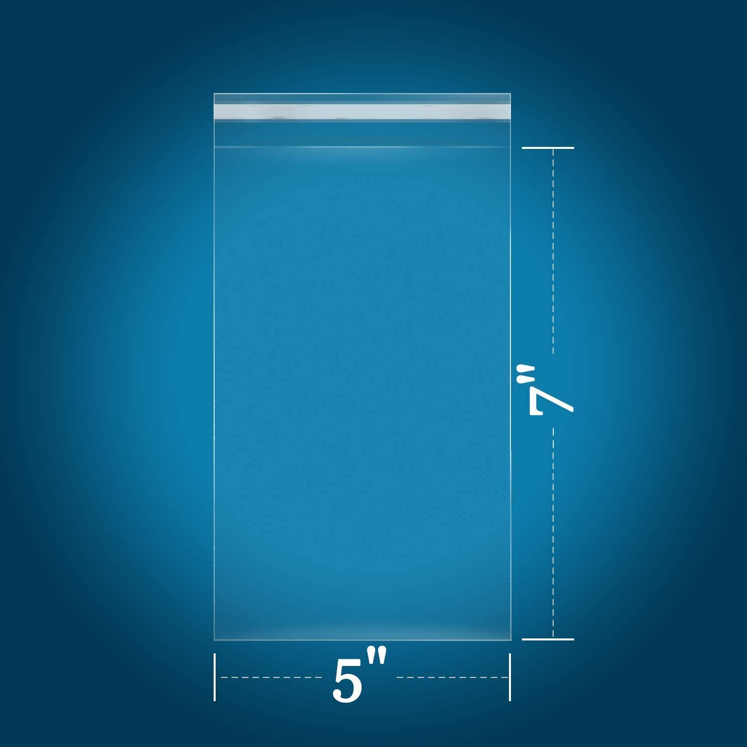 iMailer - 200 Count - 5" x 7" Cellophane Bags Self Sealing - Resealable Clear Poly Cello Bags for A2 A4 A6 Cards & Envelopes, Bakery, Cookies, Treats