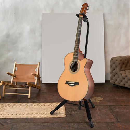 Lumintrail Hercules GS414B PLUS Single Guitar Stand, Auto Grip System, Instant Height Adjustment Clutch, Fits Guitar Neck Sizes 1.57β - 2.05β, with Hercules GSB001 Carrying Bag with a Cleaning Cloth