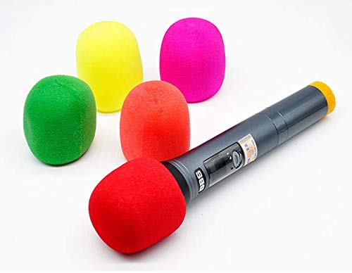 Jonsnowo Microphone Covers Foam,Sponge Cover for Household KTV Microphone. 5 Colors. Blue,Green,Yellow, Red,Black