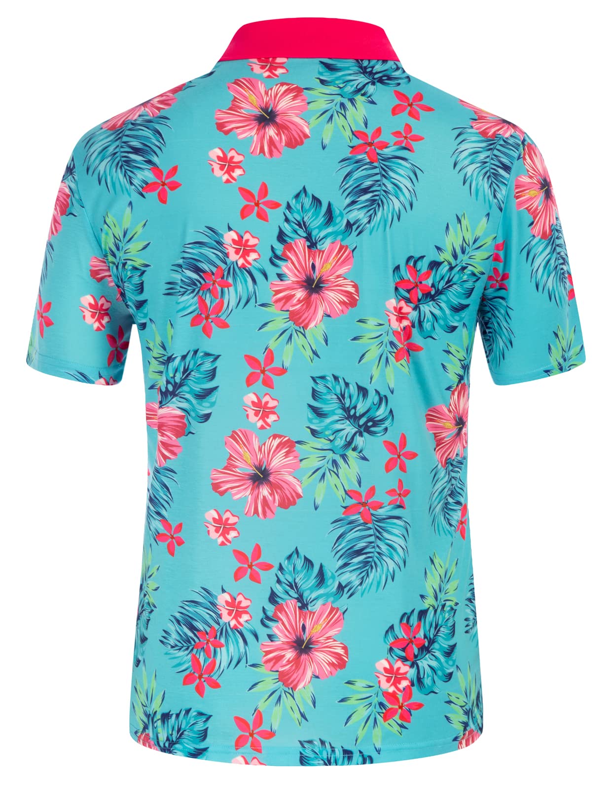 Men's Golf Shirt Vintage Polo Shirt Button Short Sleeve Casual Summer Shirts