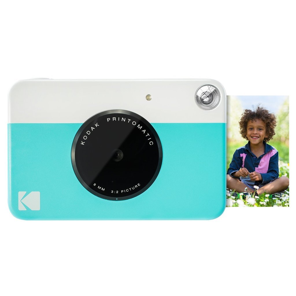 Kodak Printomatic Instant Camera (Blue) Gift Bundle + Zink Paper (20 Sheets) + Case + 7 Sticker Sets + Markers + Photo Album. , 2x3