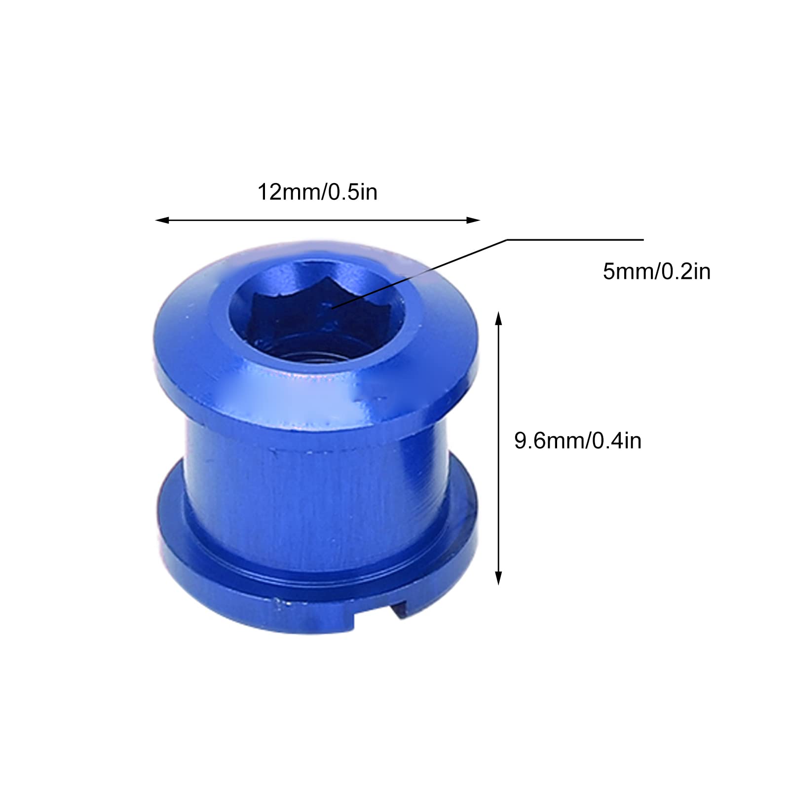 LAIONTY Bicycle Sprocket Bolt Wrench 4.9mm Road Bike Disc Stud Bolt Screw for Crankset Wrench Wrench(蓝色)