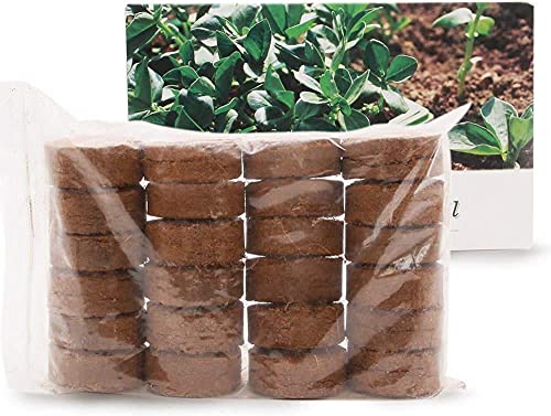 Indoor Potting Soil,Plant Soil - Compressed Coir Fiber Growing Media Organic Indoor Potting Soil for Plants 1.6 inch 24 Count