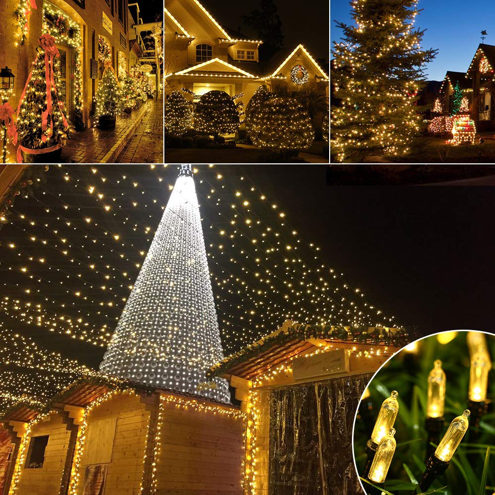 Joomer Orange Halloween Lights, 33ft 100 LED Battery Operated Orange Lights Waterproof with 8 Modes & Timer Function for Halloween Decorations
