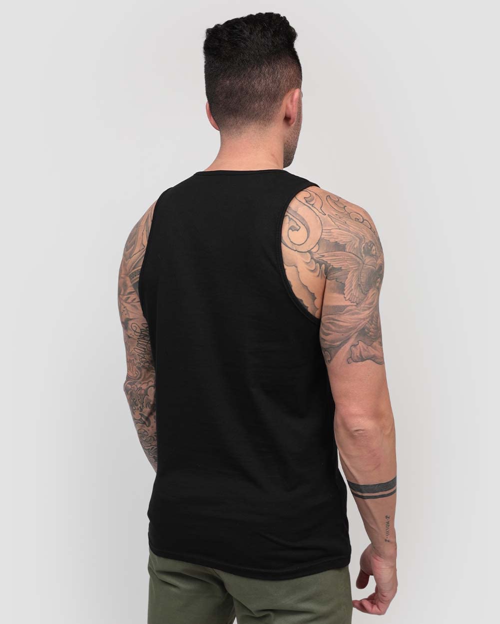 INTO THE AM Final Rest Graphic Tank Tops for Men - Summer Beach Sleeveless Fashion Men's Tank Tops (Black, Large)