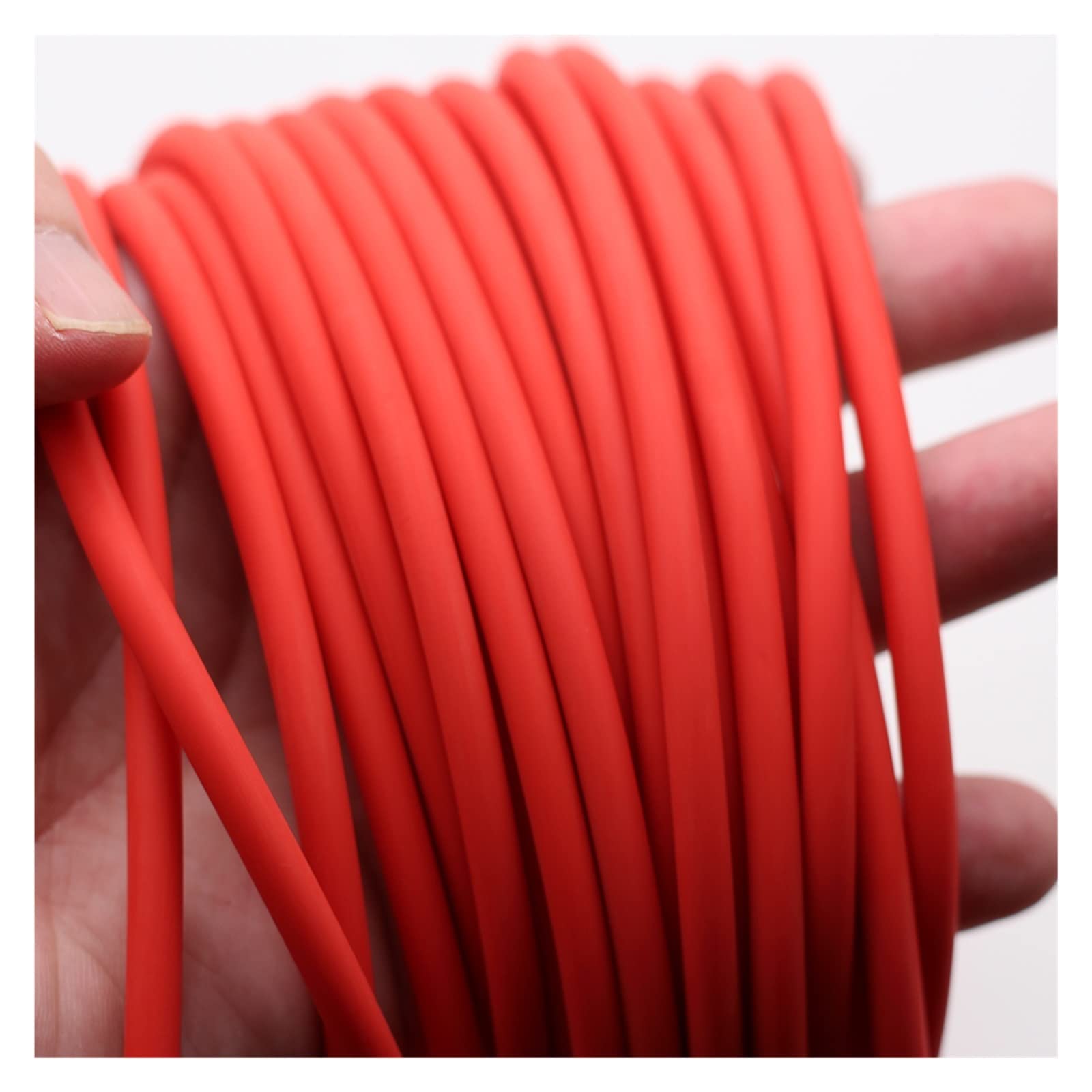 MEFESE 5-10 m Diameter 5.5mm Red Fishing Lanyard Solid Elastic Rubber line Telescopic Rope Fishing Smats