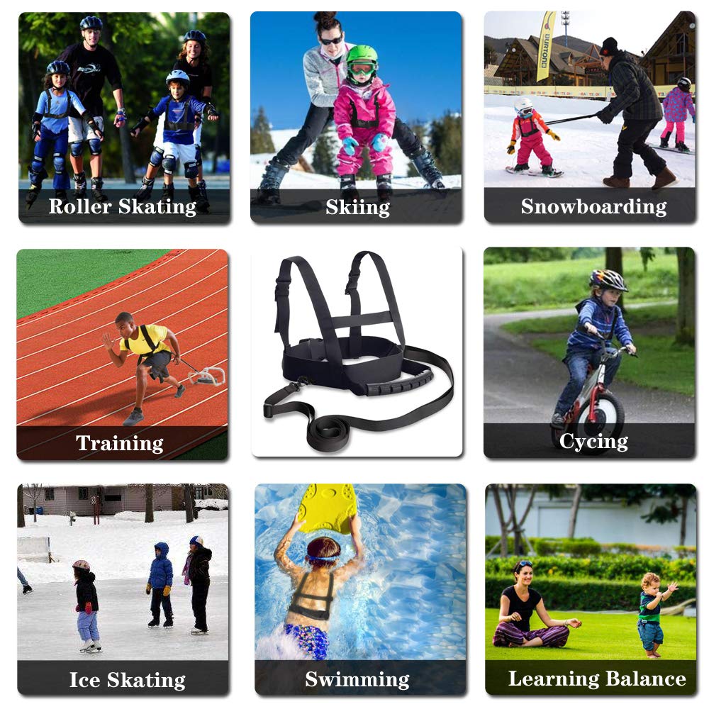 IRASPIN Kids Ski Shoulder Harness, Ski Leash Ski Training Harness Skating, Skateboarding, Roller Skating Training Harness,Copilot Lift Ski Halter for Kids,Perfect for Beginners(1 Pack)